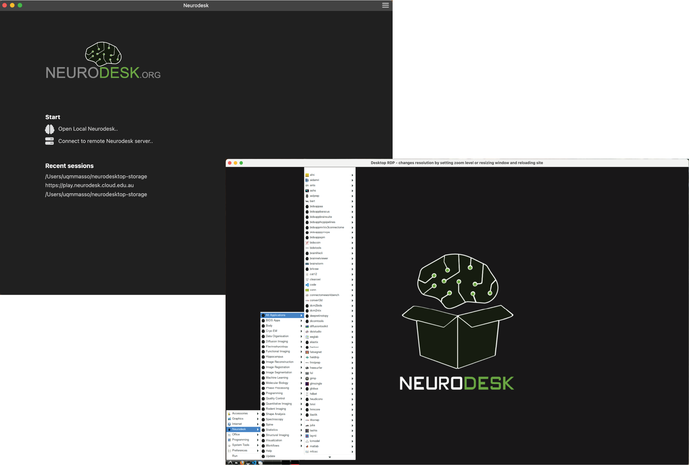 Neurodesk App | Neurodesk